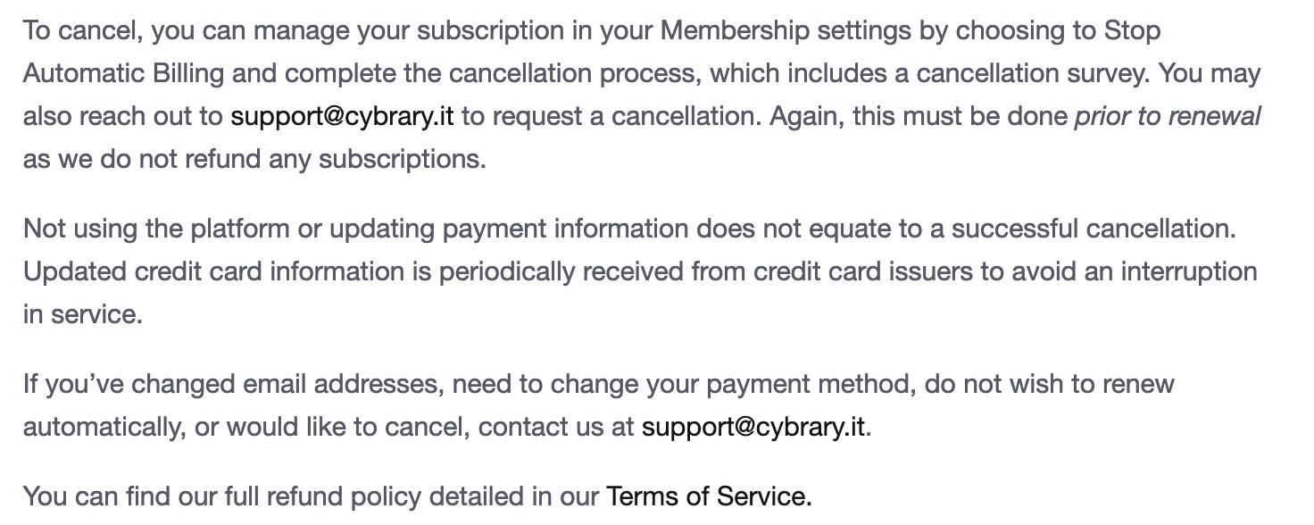 Subscription is difficult to cancel - Dark Patterns Tip Line
