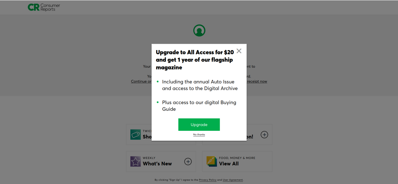 Deceptive button design - Dark Patterns Tip Line